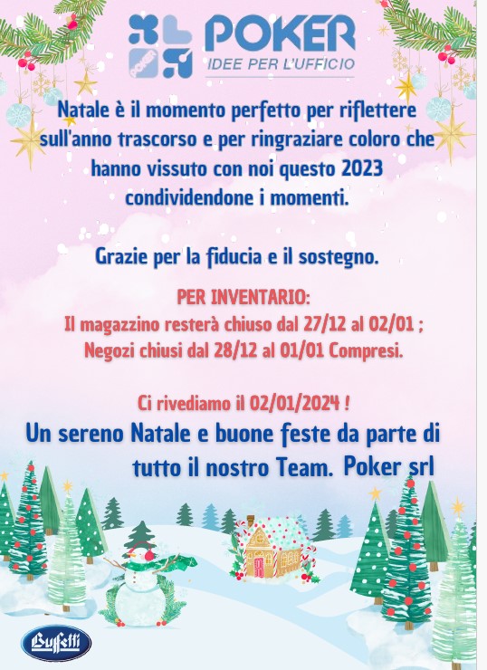 CANCELLERIA UFFICIO BUFFETTI POKER SRL - Poker srl